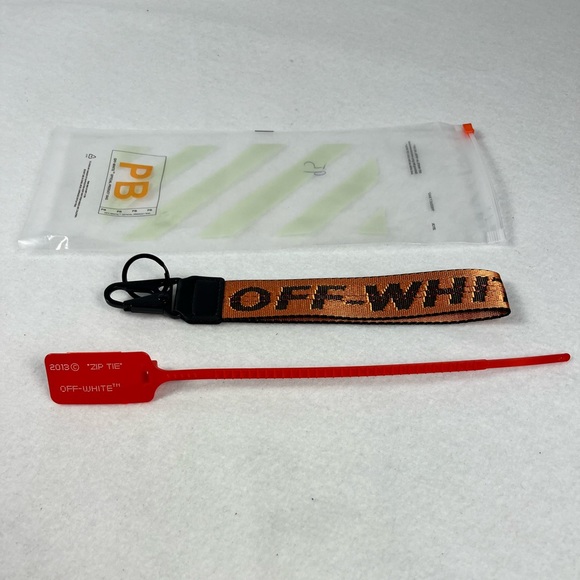 Off-White | Accessories | Offwhite Lanyard Keychain With Zip Tie Black ...